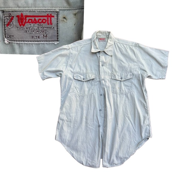 Wascott | Shirts | 95s Rare Wascott Dark Gray Button Up Workwear Shirt ...